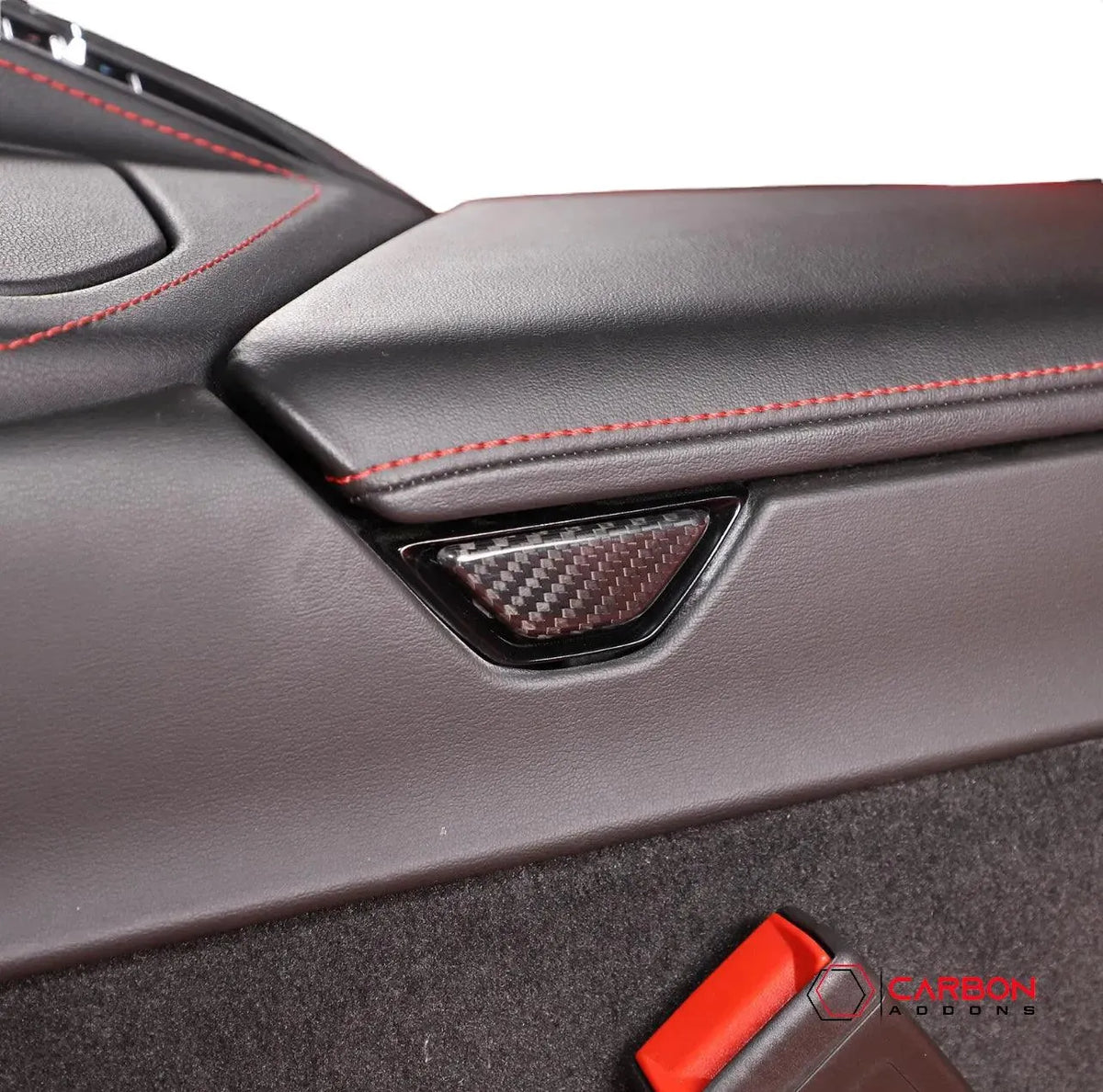 C8 Corvette Carbon Fiber Arm Rest Button & trim Cover Carbon Fiber Pars ...