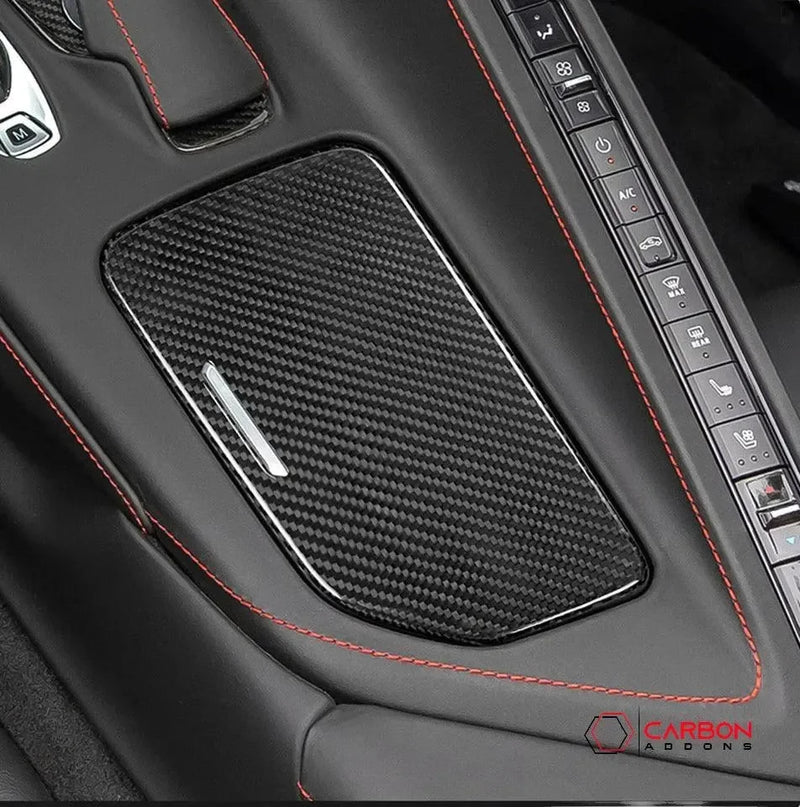C8 Corvette Carbon Fiber Center Console Cup Holder Lid Cover Carbon ...