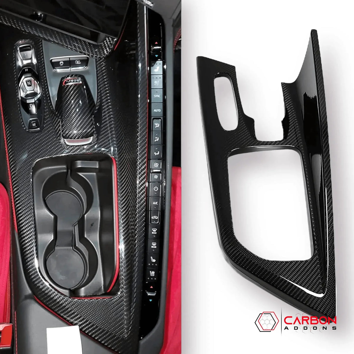 C8 Corvette Real Carbon Fiber Center Console Cover Carbon Fiber Parts ...